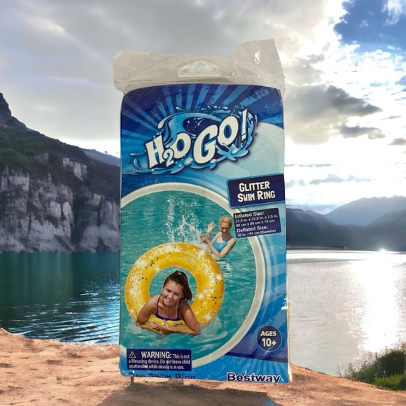 h20 | Swim | Gold Glitter Swim Ring Float Brand New | Poshmark